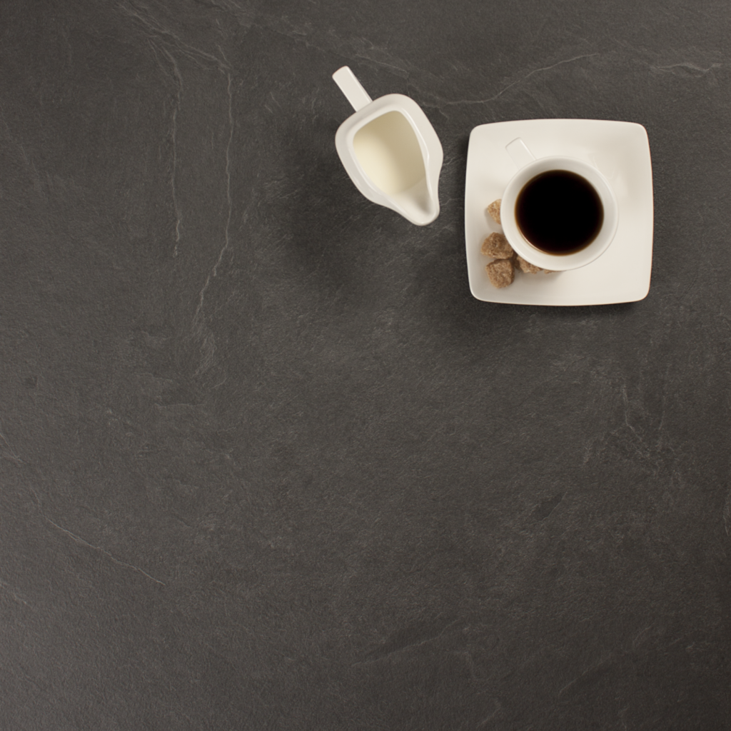 Grey Slate Laminate Worktop Upstand - Luna Nero - 3M x 120 x 18mm