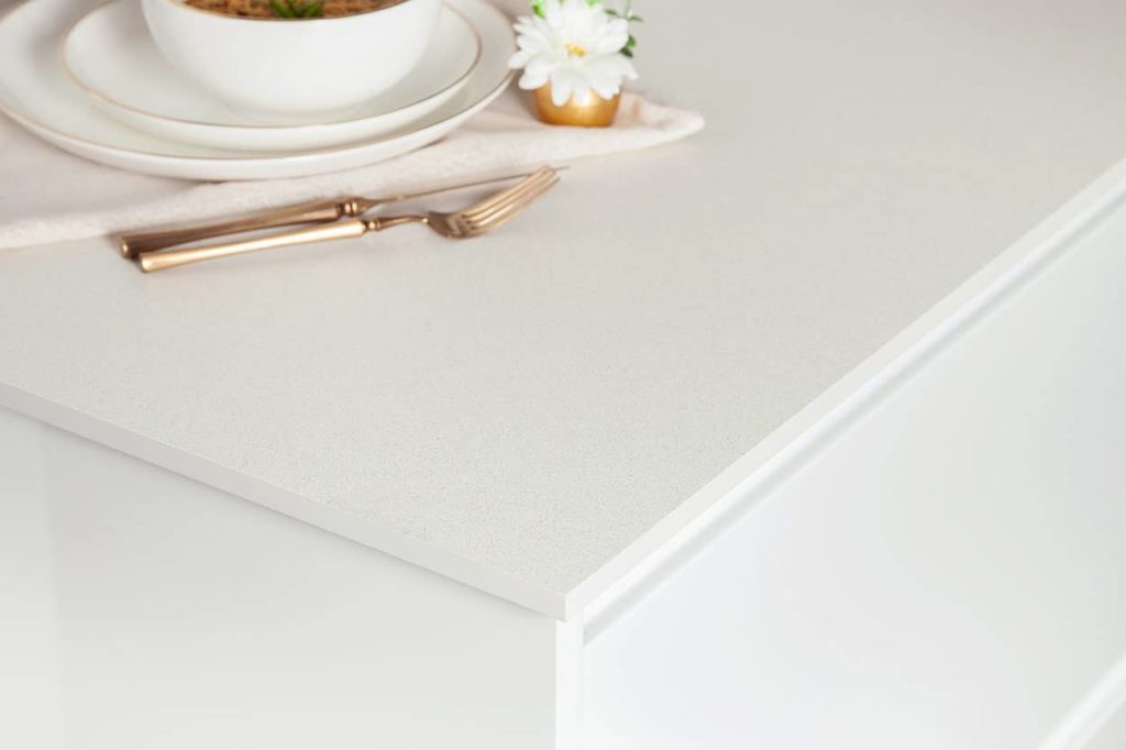 White Quartz Solid Laminate Worktop (12mm) - Furniture Doors