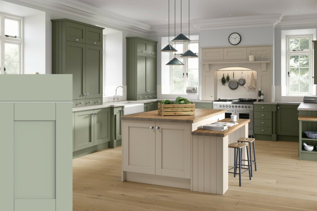 Sage Green Shaker Kitchen Doors | Replacement Kitchen Doors