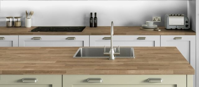 Danish Block - Wood Effect Laminate Worktop - 38mm - Furniture Doors