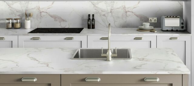 Veneto Marble - Marble Effect Laminate Worktop - 22mm - Furniture Doors