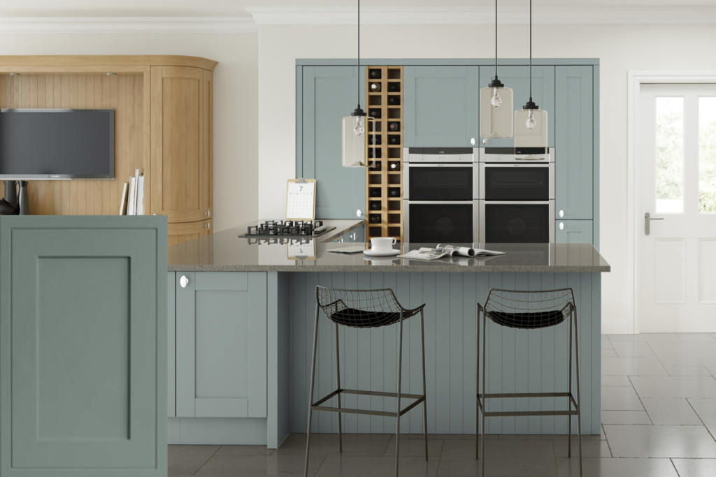 An In-Frame Effect Smooth Painted Door - Fjord - Furniture Doors